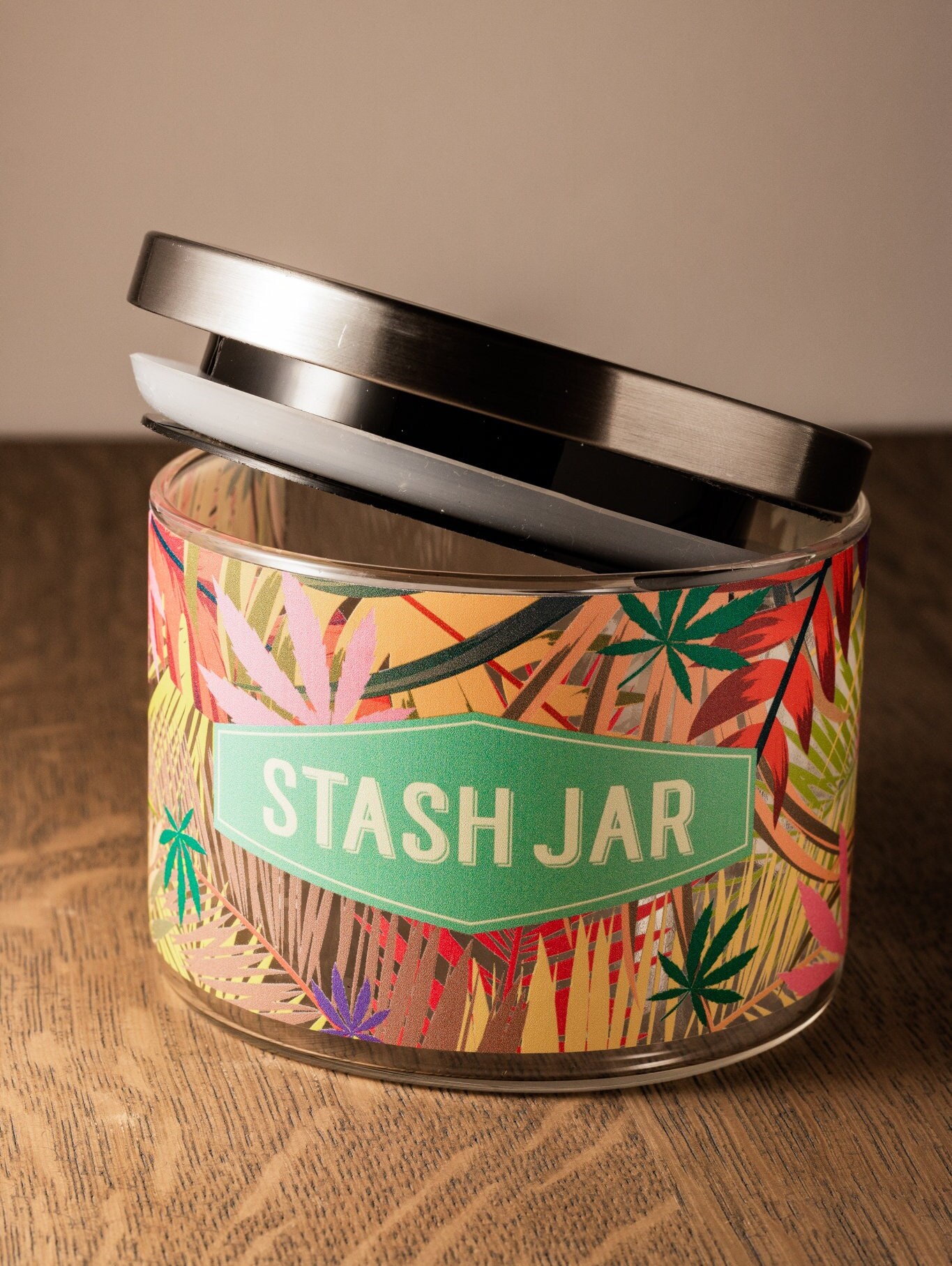 Weed Stash Jar Air Tight Glass Container With Hydrostone to - Etsy