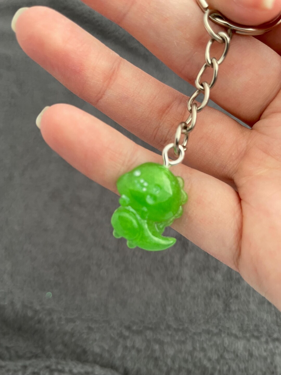 Dinosaur Handmade Epoxy Resin Keyring, Small, Cartoon, IMPERFECT ...