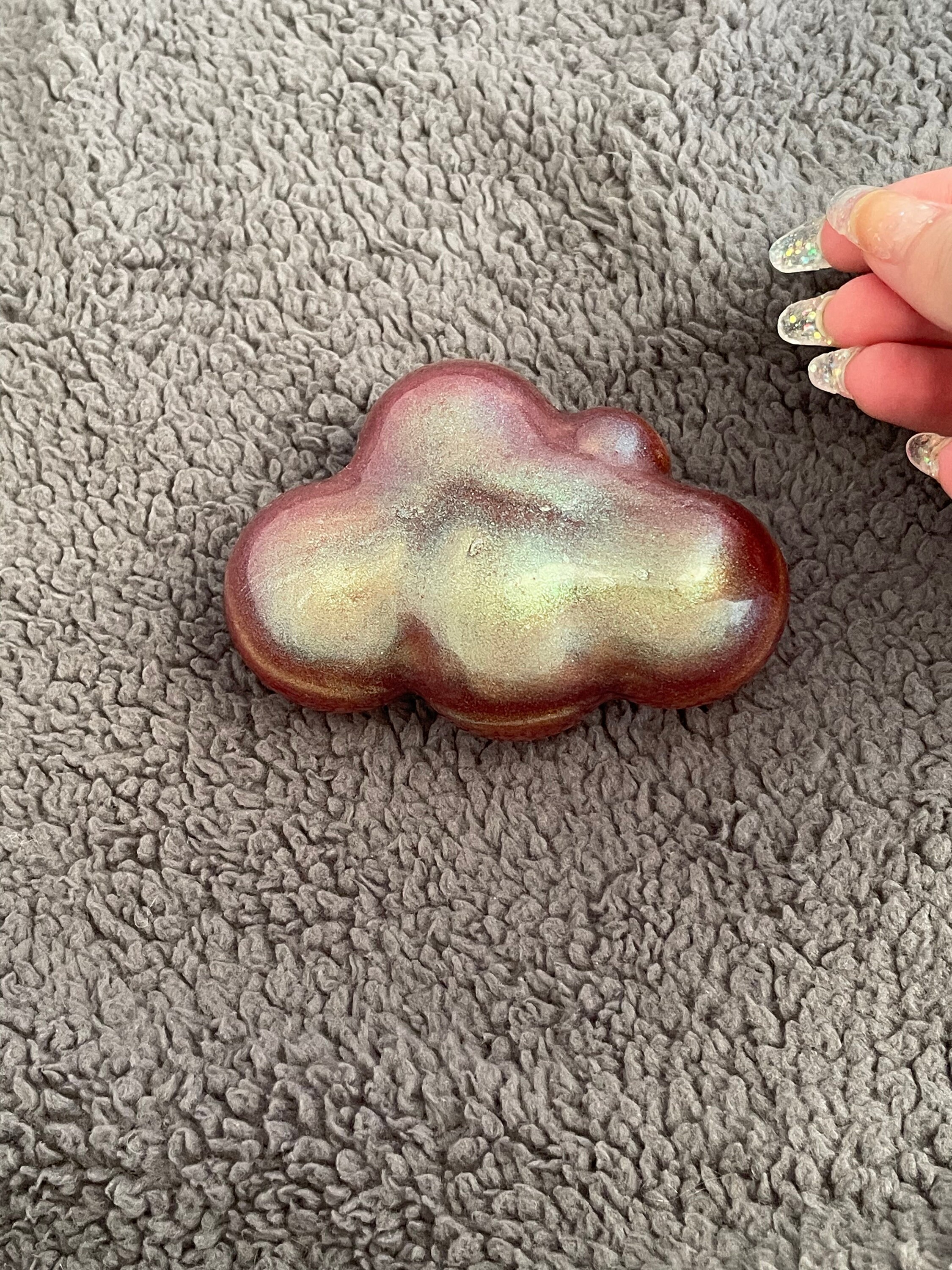 Cloud Handmade Epoxy Resin Ornament, Metallic Shimmer - Etsy
