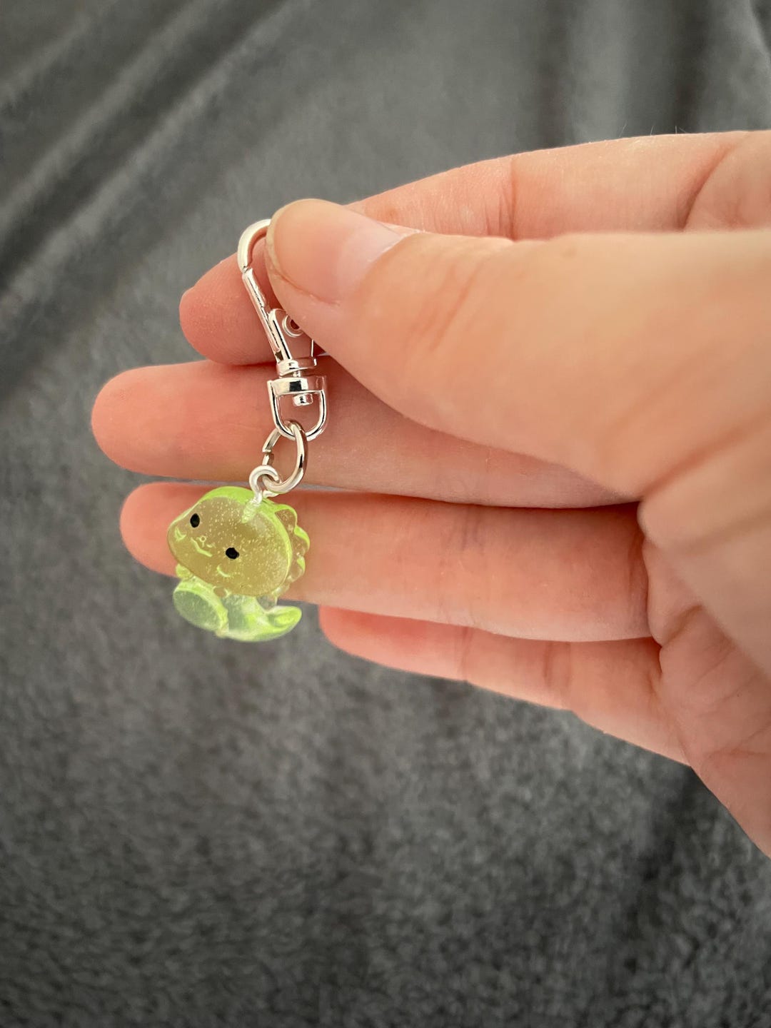 Dinosaur Handmade Epoxy Resin Stitch Marker, Translucent Lime Green - Etsy
