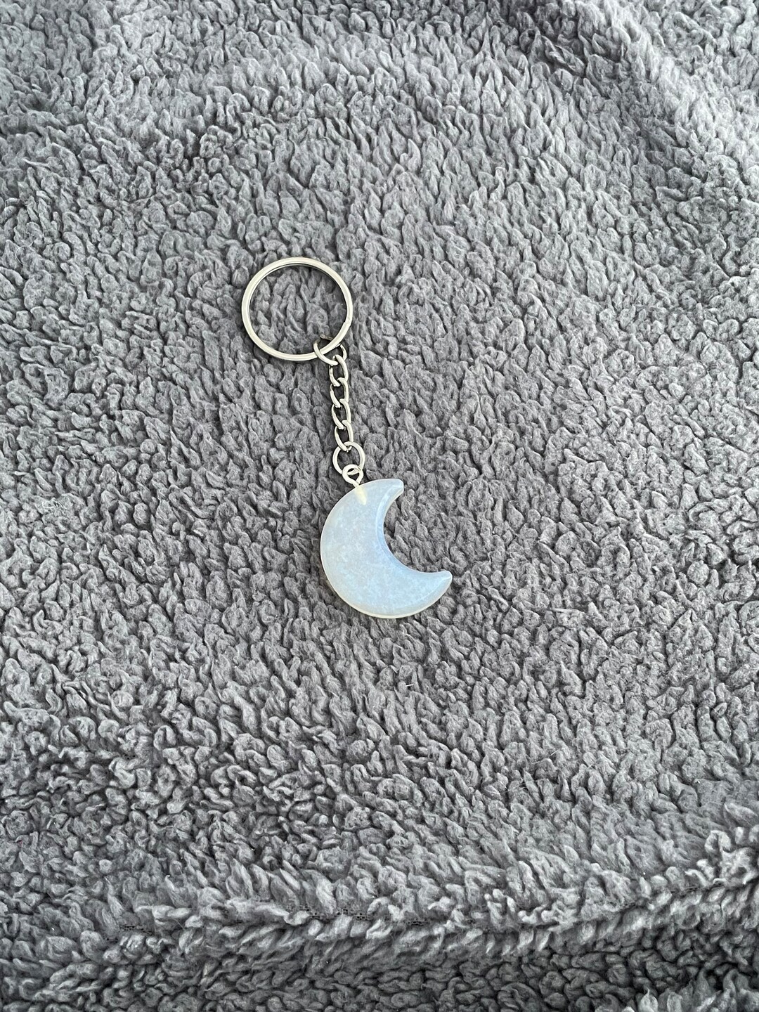 Moon Handmade Epoxy Resin Keyring, Pearlescent - Etsy