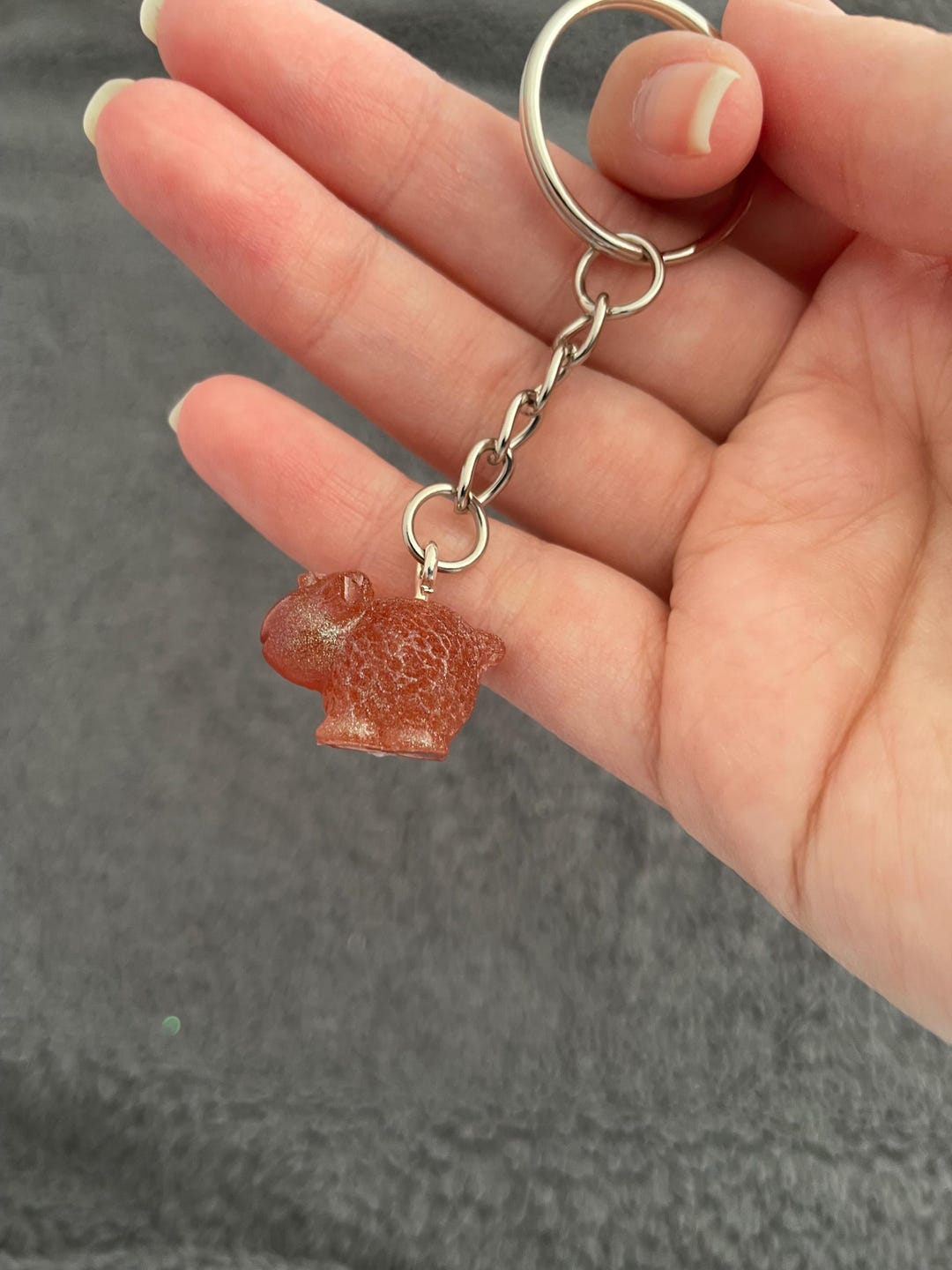 Sheep Handmade Epoxy Resin Keyring, IMPERFECT, Bronze Shimmer - Etsy