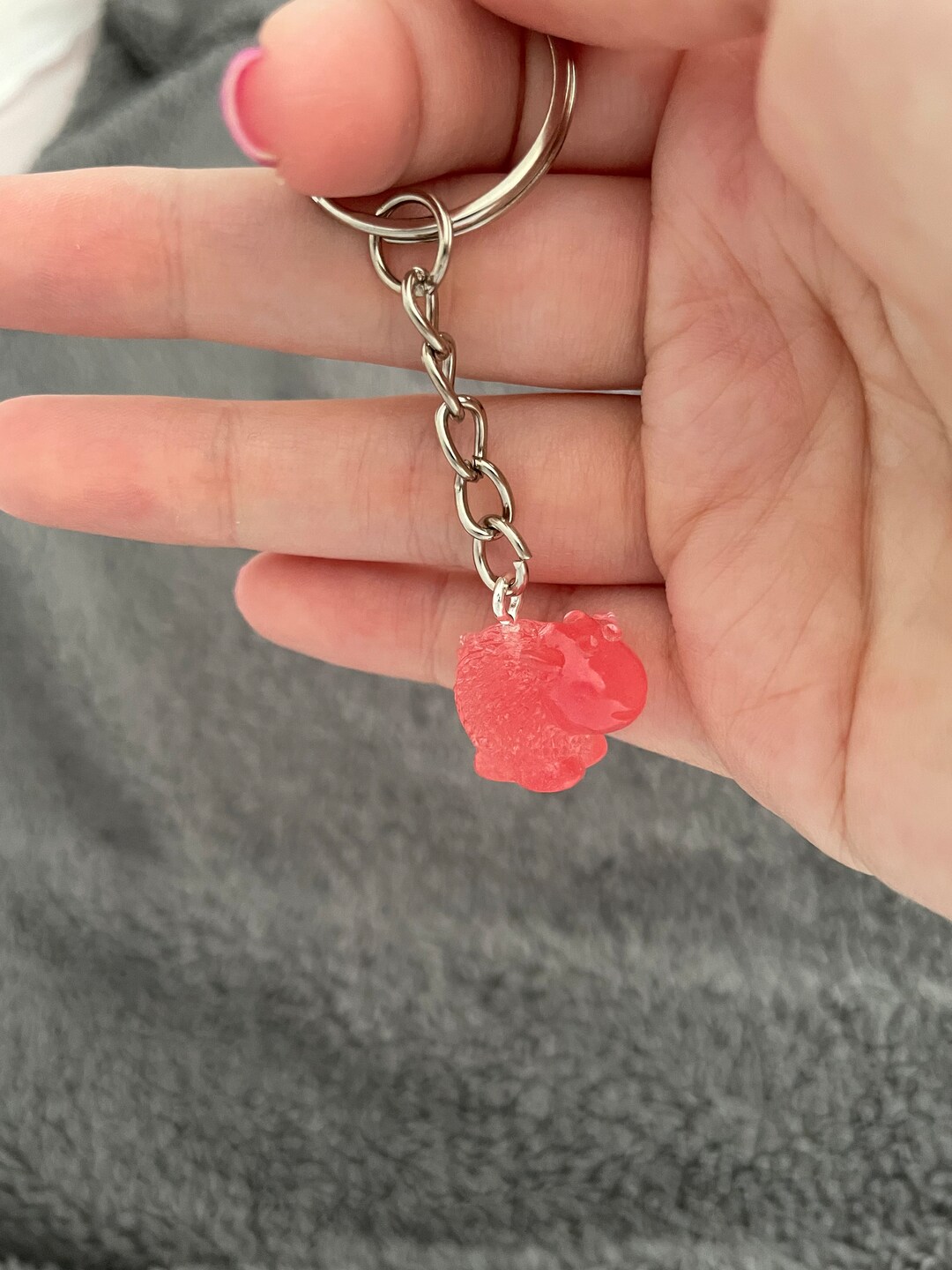 Sheep Handmade Epoxy Resin Keyring, IMPERFECT, Red Shimmer - Etsy