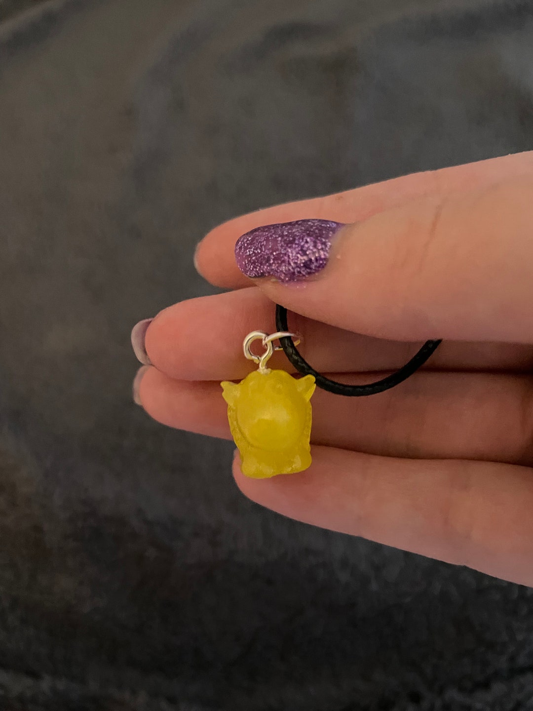 Sheep Handmade Epoxy Resin Necklace, Yellow Shimmer - Etsy