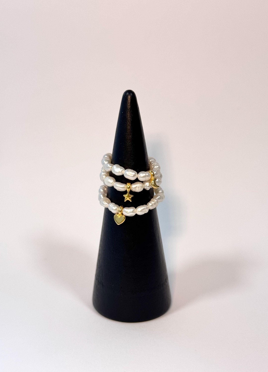 Freshwater Pearl Ring, Beaded Pearl Ring, Dainty Mini Pearl Ring, Tiny ...