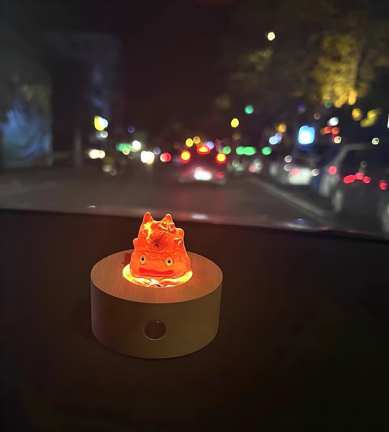 Kawaii Calcifer Night Light Howls Moving Castle Calcifer Table - Etsy