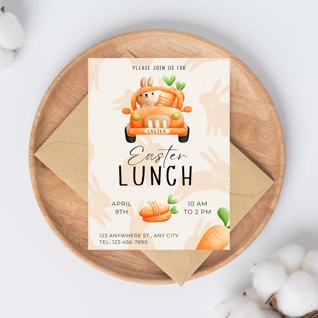 EDITABLE Easter Lunch Invitation | Digital Easter Lunch | Digital ...