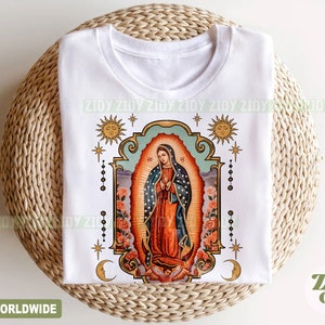 Virgin Mary Shirt Mother Mary Shirt Our Lady of Guadalupe - Etsy