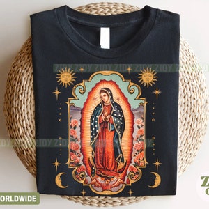 Virgin Mary Shirt Mother Mary Shirt Our Lady of Guadalupe - Etsy