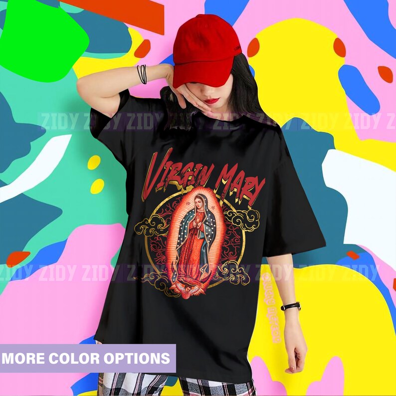 Virgin Mary Shirt Mother Mary Shirt Our Lady of Guadalupe - Etsy
