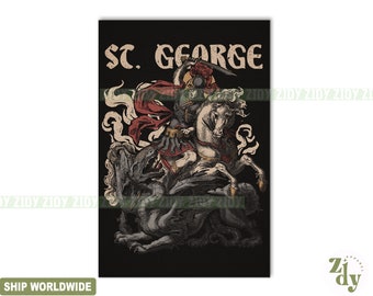 Saint George and the Dragon 16x20 Poster - Etsy