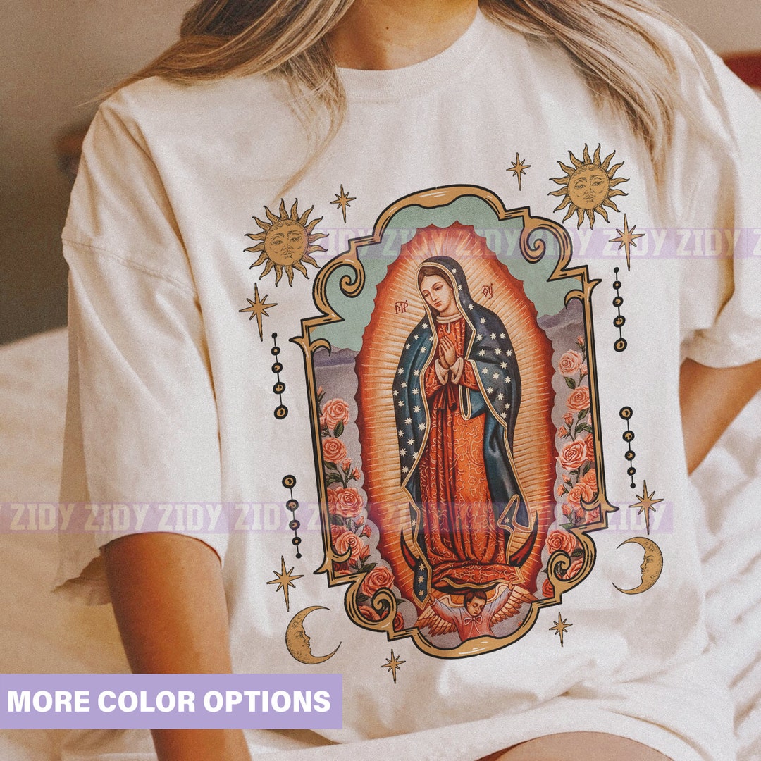 Virgin Mary Shirt Mother Mary Shirt Our Lady of Guadalupe - Etsy