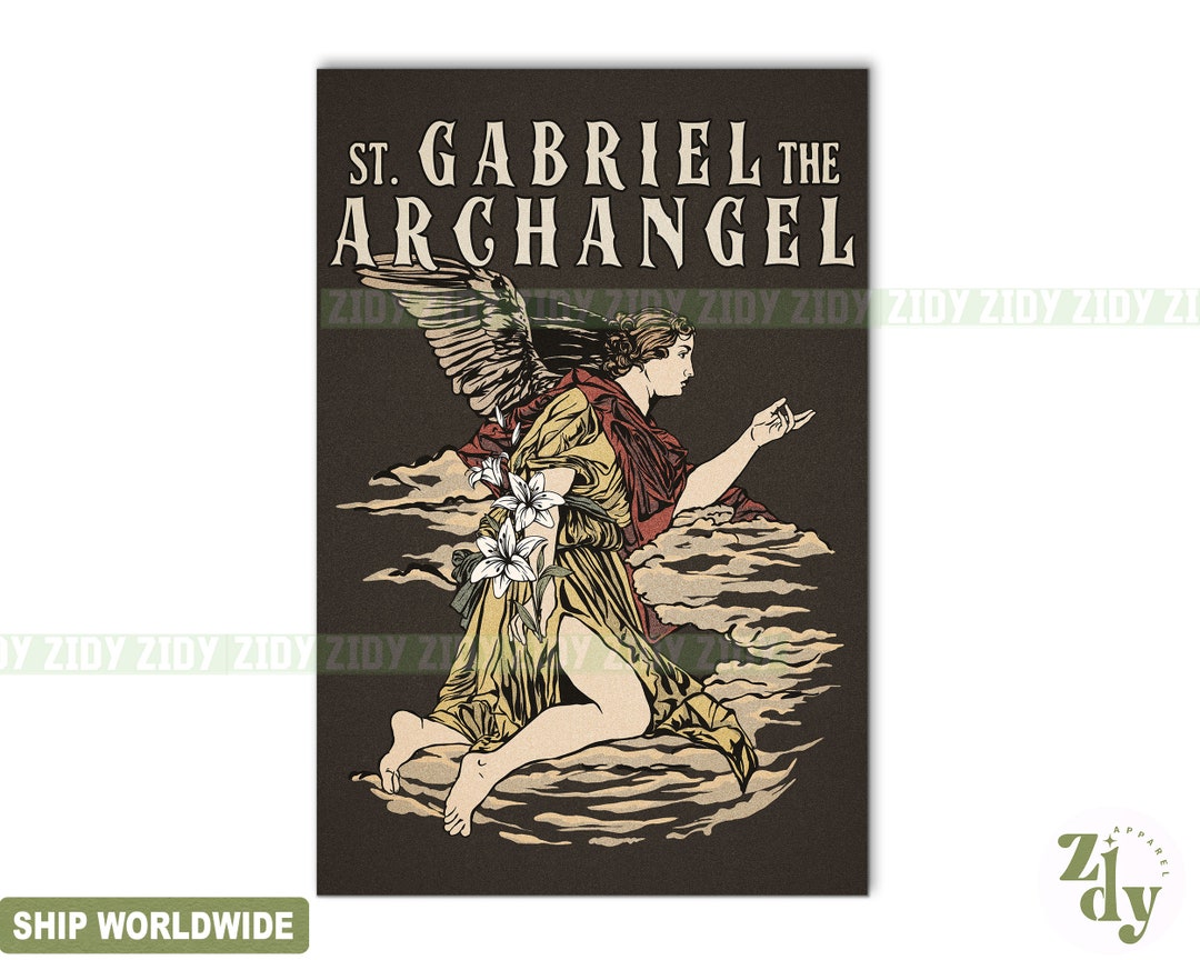 Saint Gabriel the Archangel Poster Saint Gabriel Art Print - Etsy