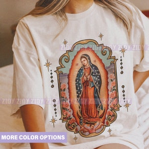 Virgin Mary Shirt Mother Mary Shirt Our Lady of Guadalupe - Etsy