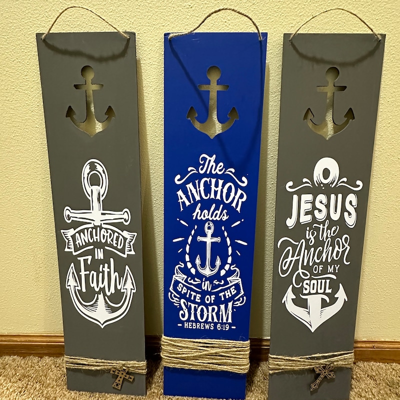 Wall Decor Anchor in Christ - Etsy