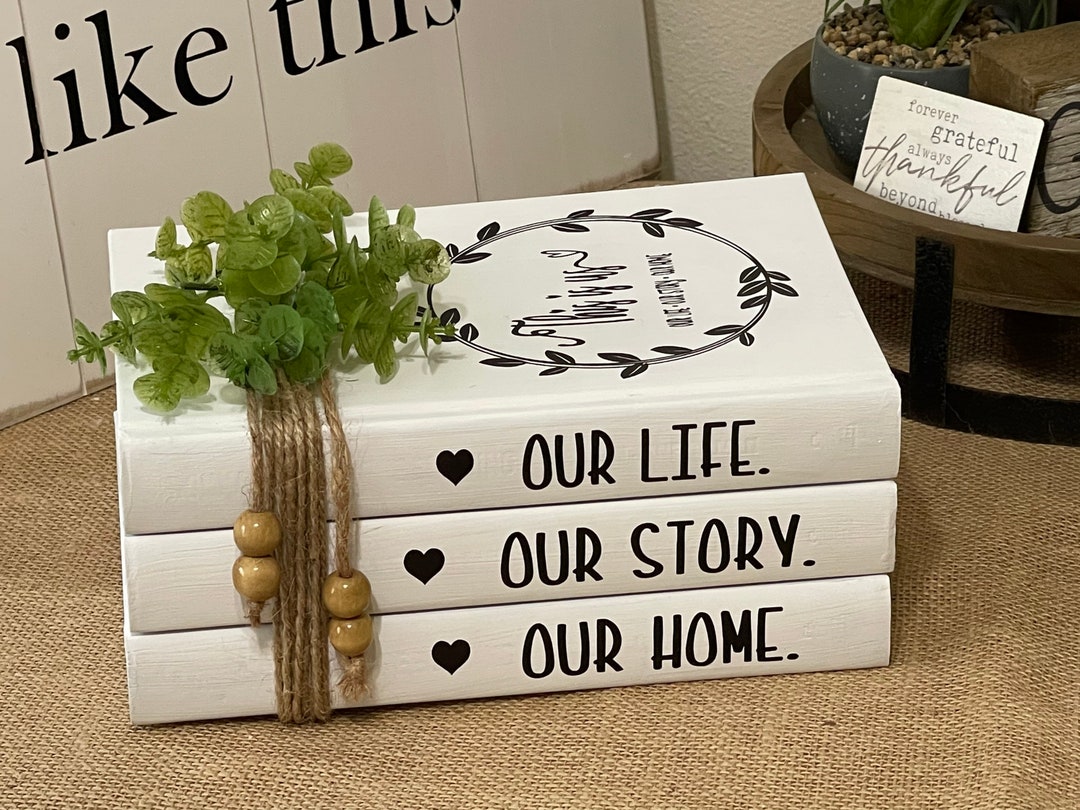 Stacked Book Decor - Etsy