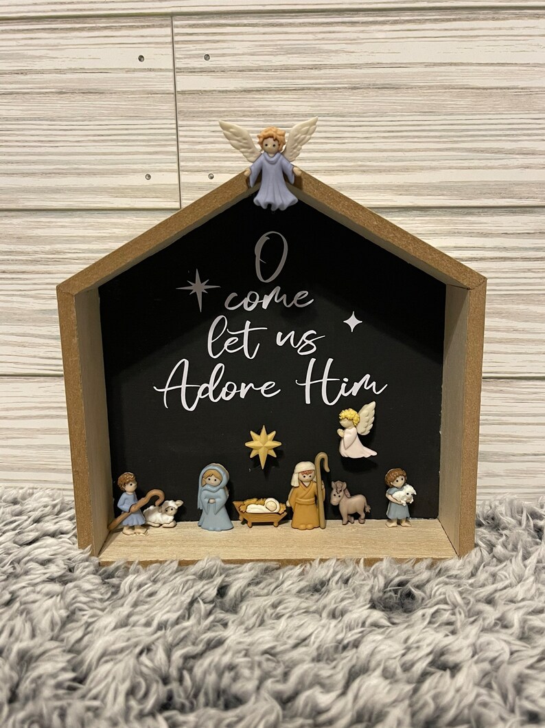 Shadow Box Nativity Scene - Etsy