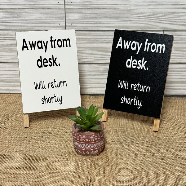 Office Away From Desk Signs - Etsy