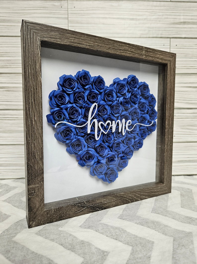 Rolled Paper Flower Shadow Box - Etsy