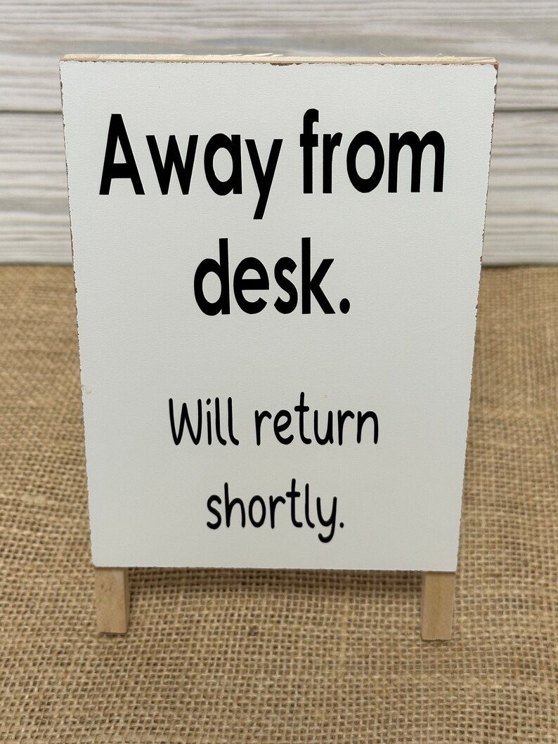 Away From Desk Office Sign - Etsy