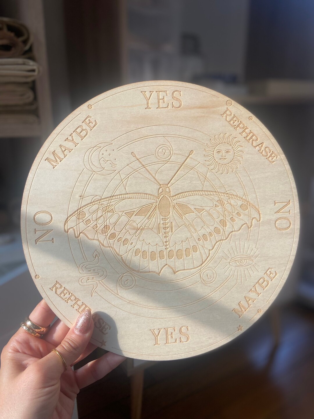 Wooden Pendulum Board Divination Tools for Dowsing, Beginner Use and ...