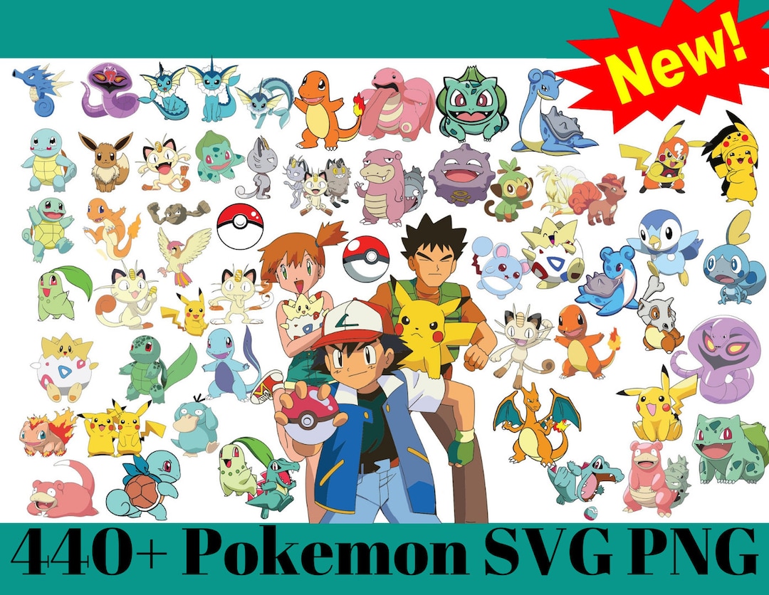 Pokemon SVG, Pokemon paquete svg para cricut, Pokemon PNG, Pokemon ...