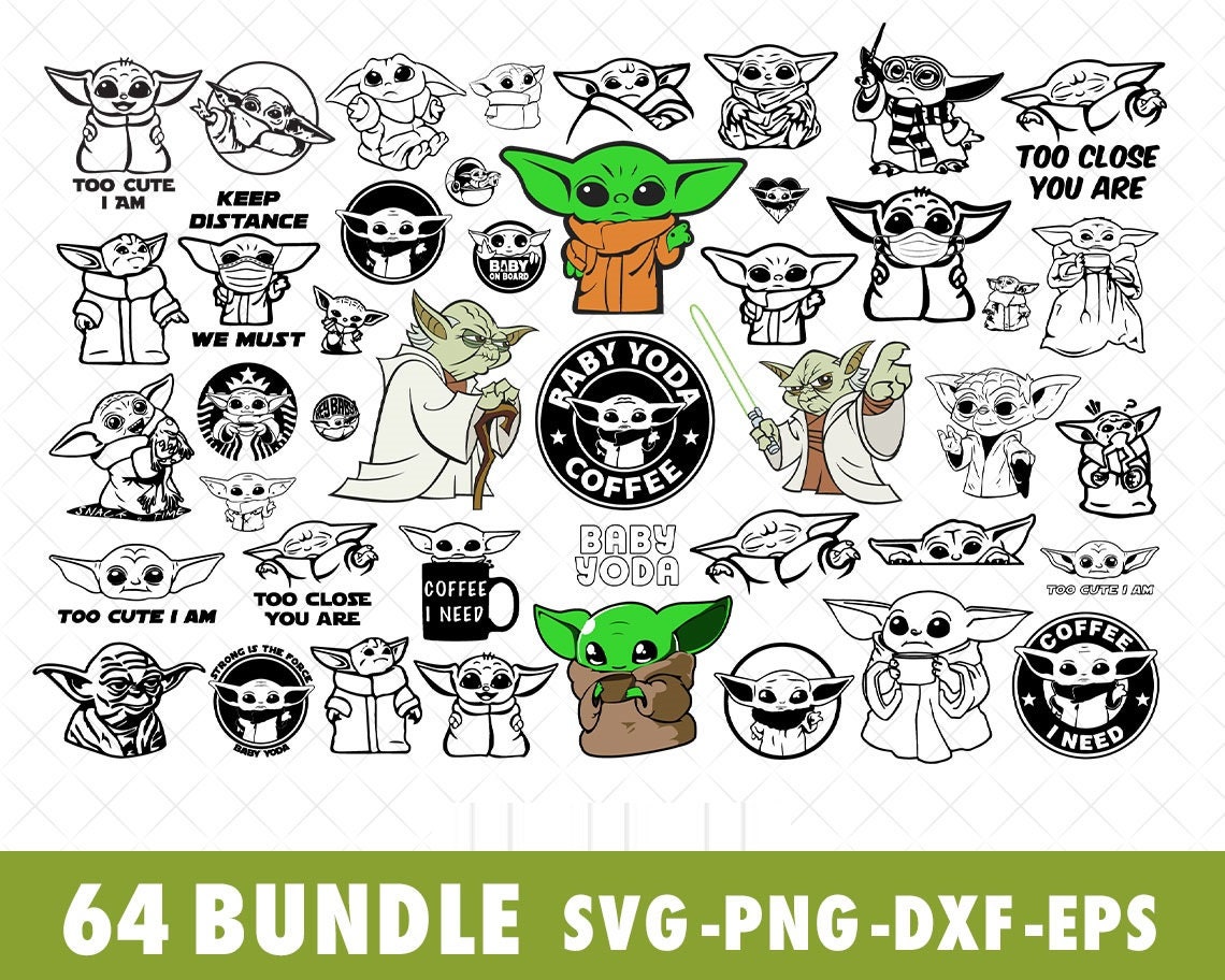 Baby Yoda SVG Bundle, Baby Yoda Clipart, Baby Yoda, Star Wars SVG - Etsy