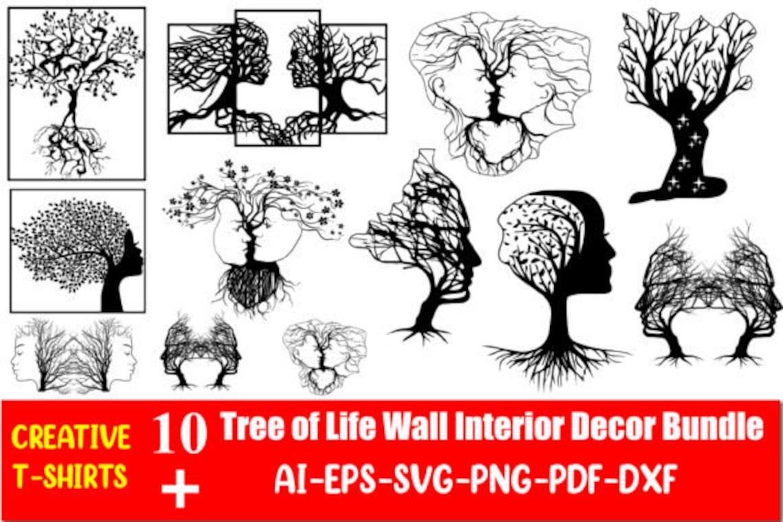 60 Tree of Life Template Bundle Laser Cut Vector SVG DXF Files - Etsy