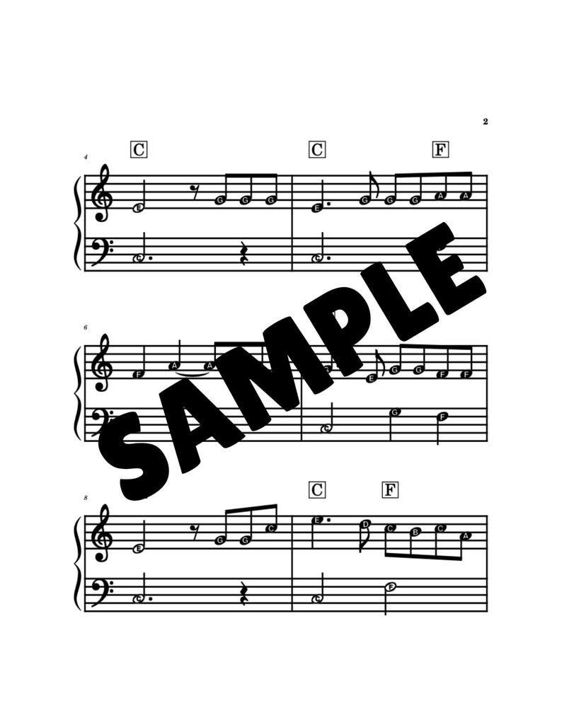 How Great Thou Art | Easy Piano Solo | NOTE NAMES | LARGE Print | Large ...