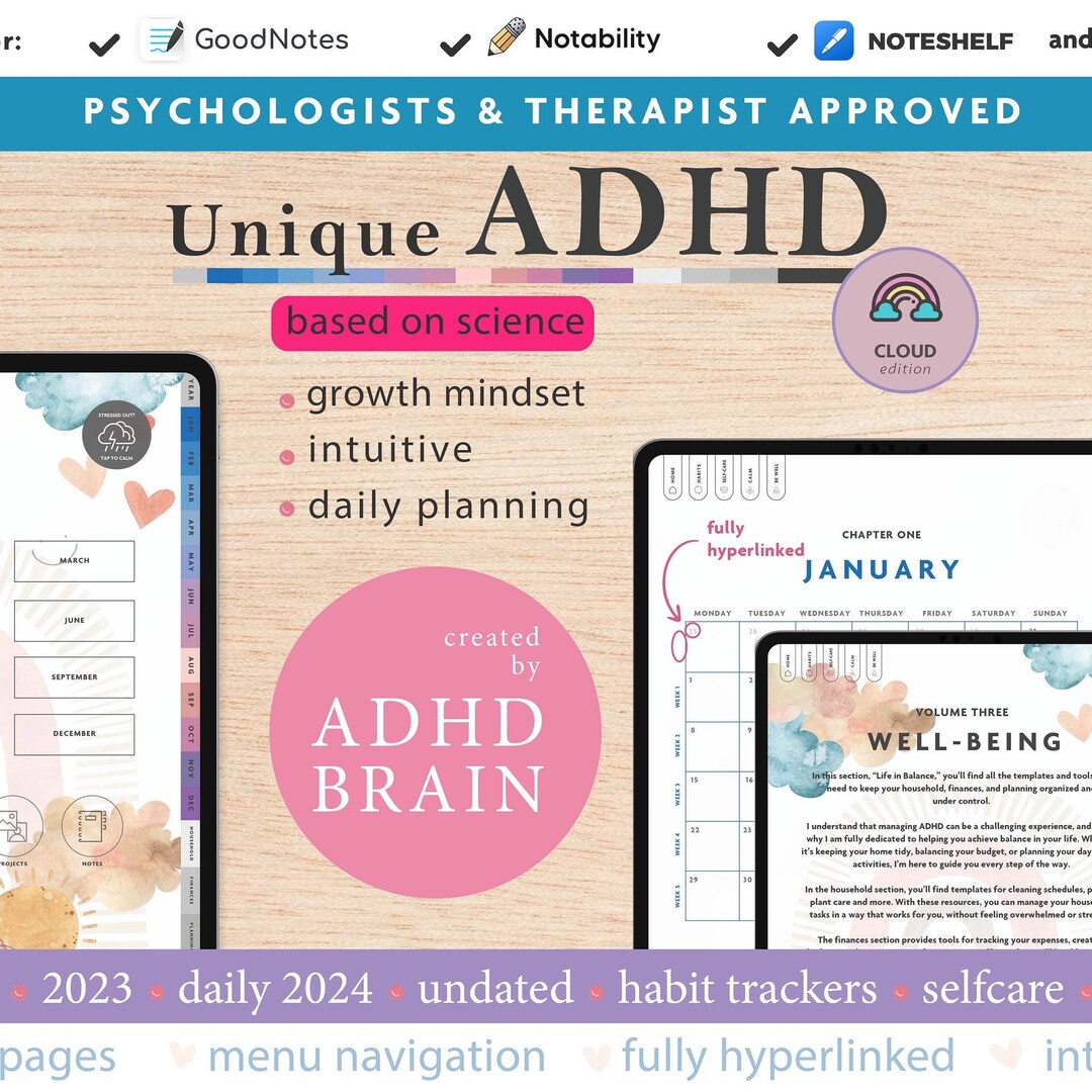 2023 2024 ADHD Digital Planner by an Adhder Compatible - Etsy Canada