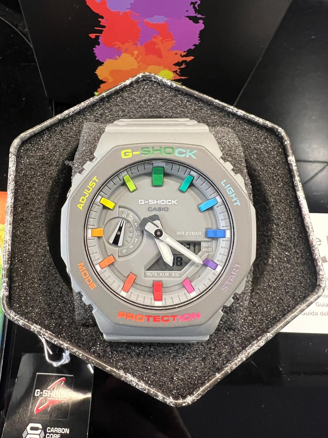G-shock Casioak Grey Rainbow - Etsy