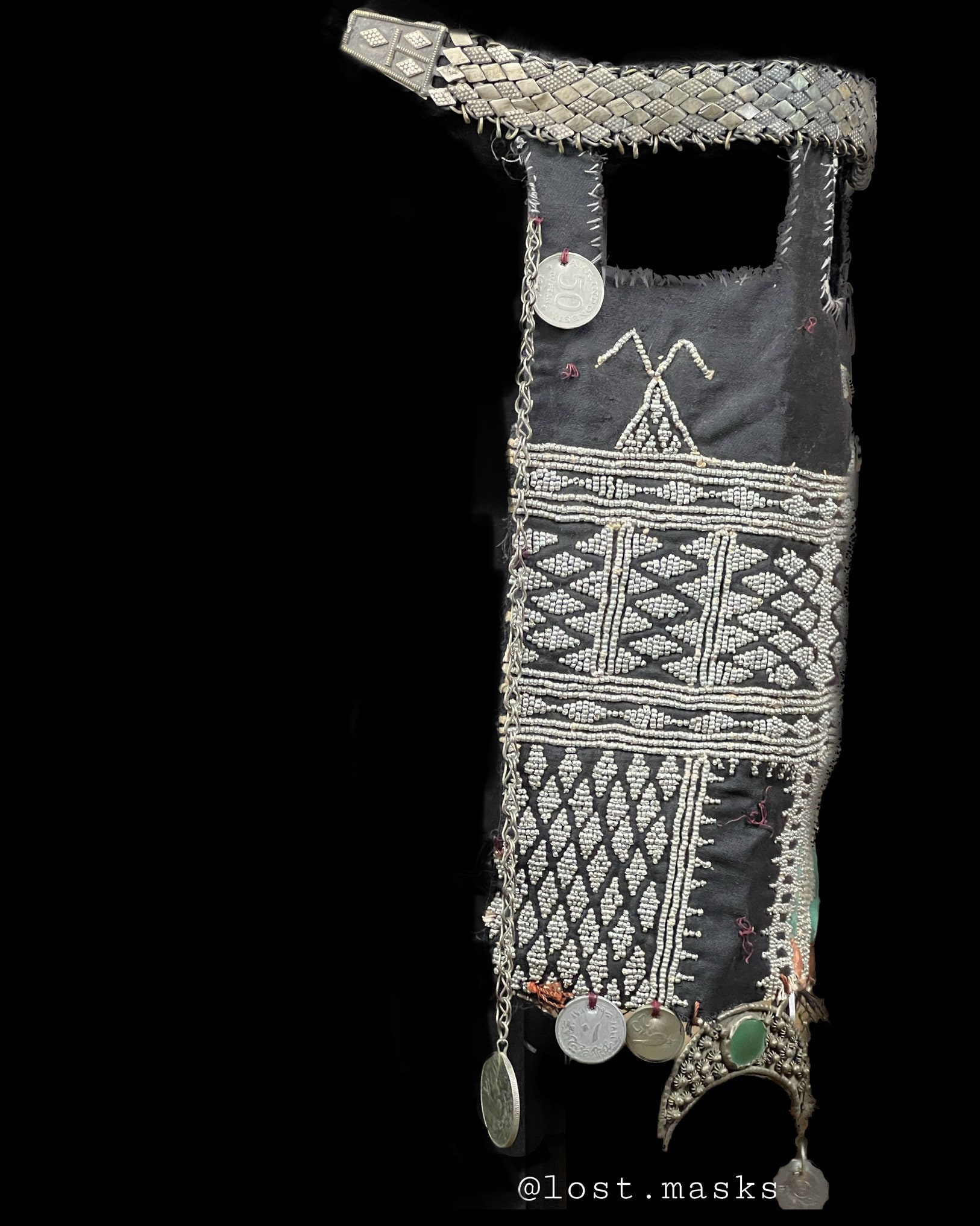 Rare Rashaida Women's Veil With Hammered Silver Embellishments - Etsy