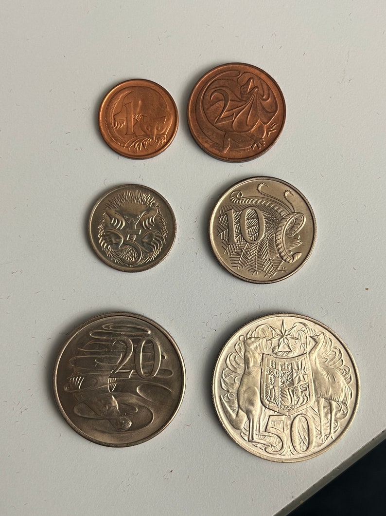 1966 Australian Decimal Coins Set Red Display Case 14th February - Etsy