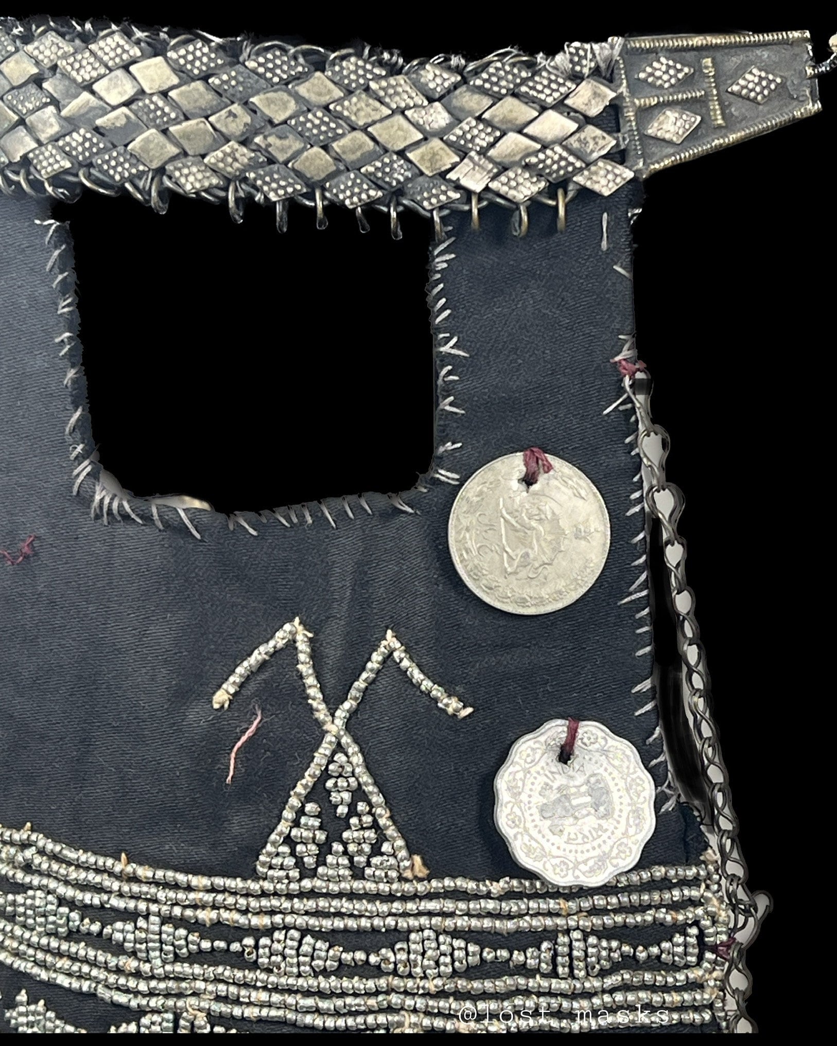 Rare Rashaida Women's Veil With Hammered Silver Embellishments - Etsy