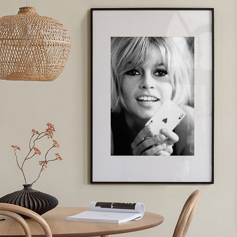 Brigitte Bardot Poster, Playing Card Poster, Brigitte Bardot Print ...