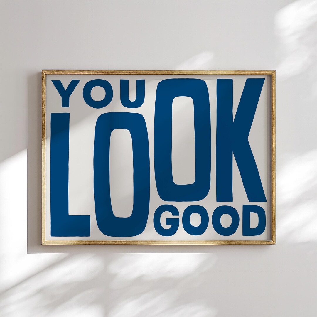 You Look so Good Print, Red Bathroom Poster (digital Download) - Etsy