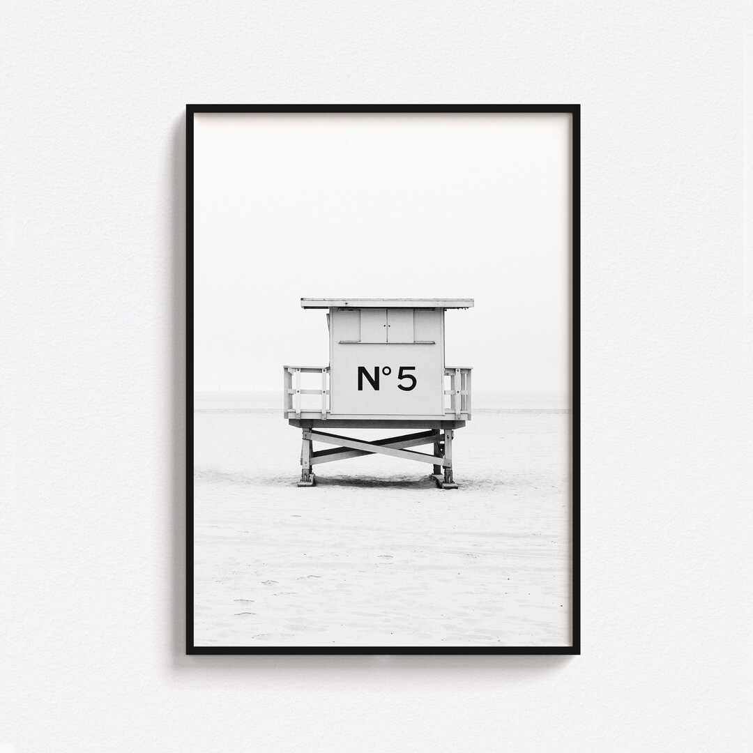 Beach Cabin Poster, Channel Beach Hut Print, Fashion Beach Cabin Print ...