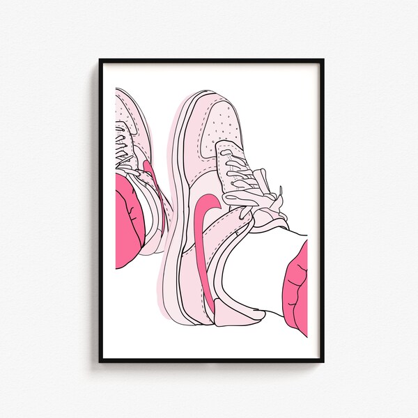 Pink Sneakers - Etsy
