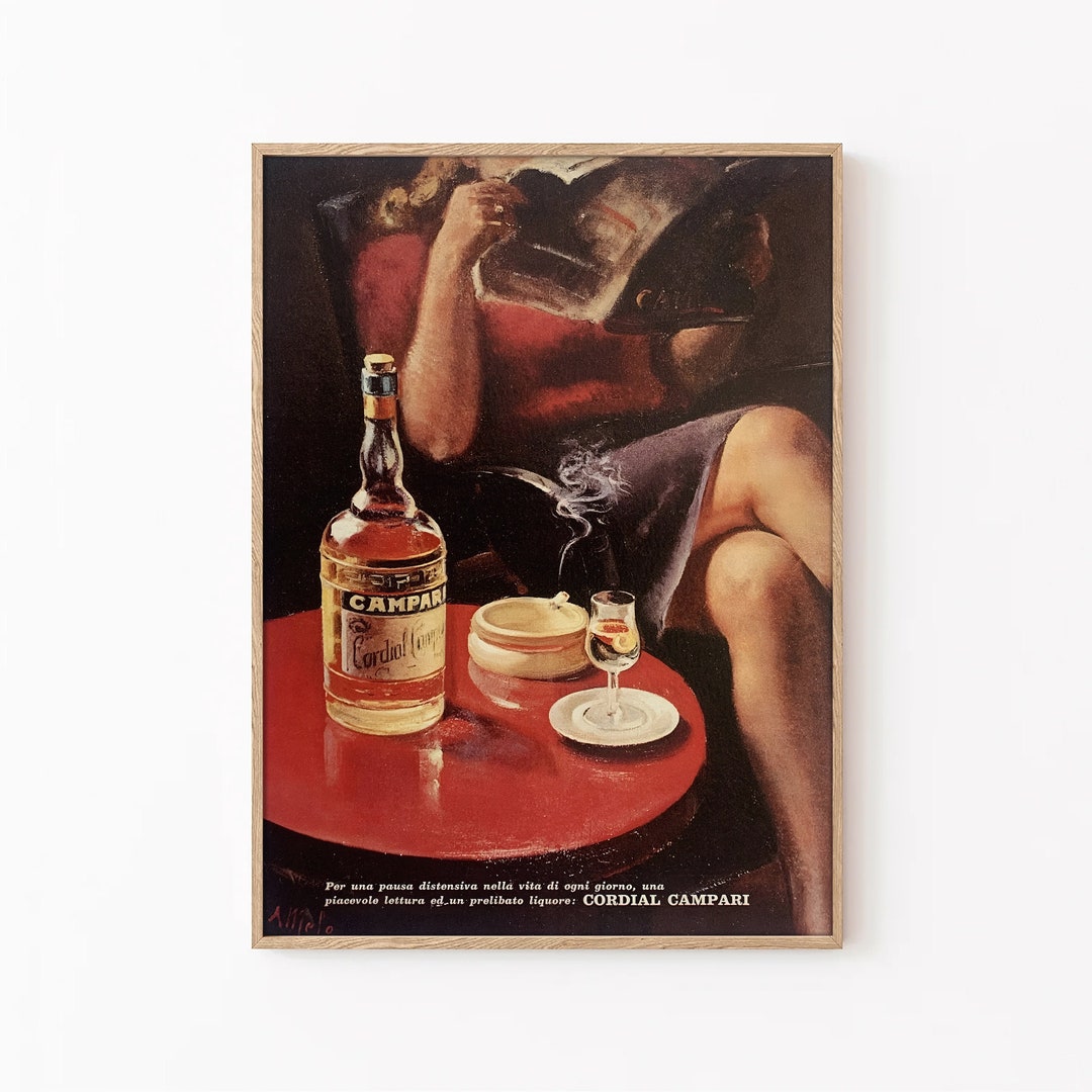 Vintage Liquor Poster, Campari Poster, Campari Wall Art, Vintage ...