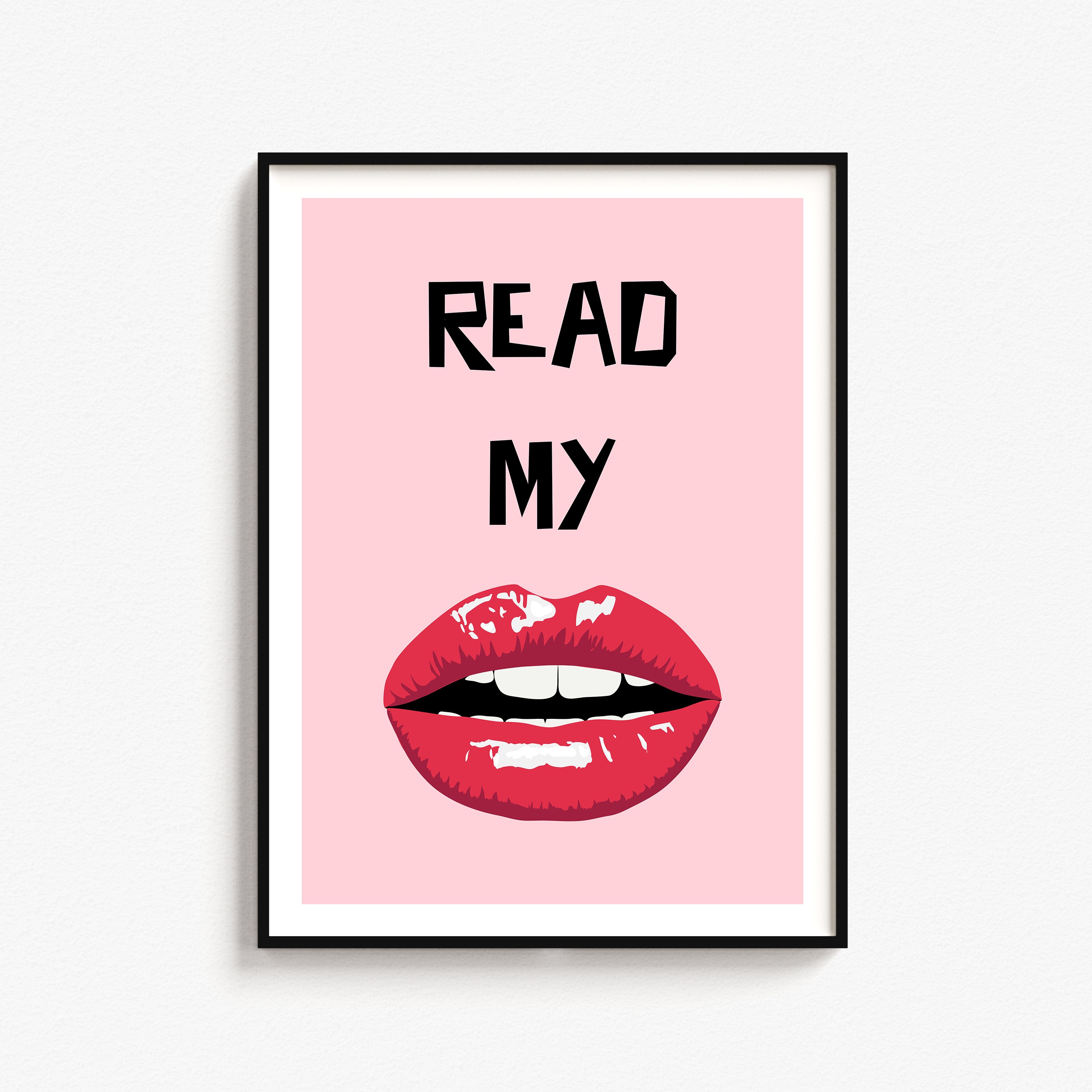 Lies meine Lippen Wandkunst, Lippen Poster, Preppy Wandkunst, trendige ...