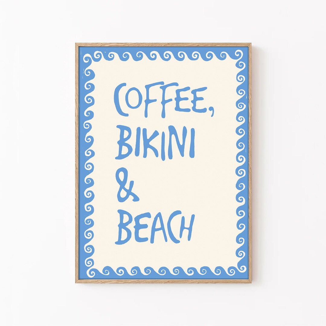 Coastal Cowgirl Print, Coastal Art, Blue Poster, Beach House, Beachy ...