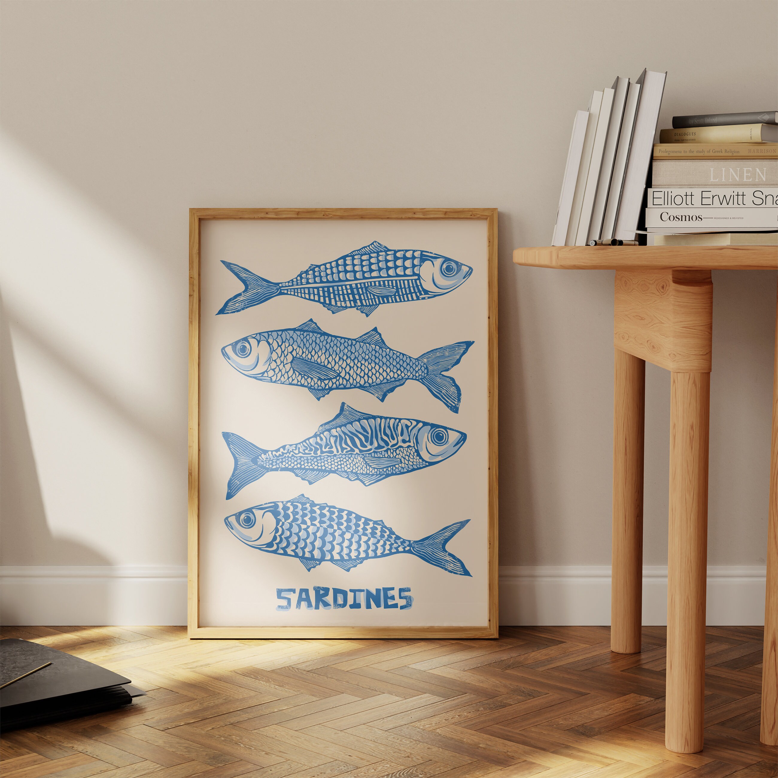 Sardines Poster, Retro Sardines Wall Art, Fish Print, Retro Kitchen Print, Kitchen Wall Art ...
