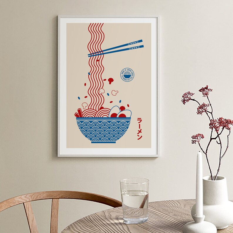 Ramen Poster Japanese Ramen Poster Retro Ramen Poster - Etsy