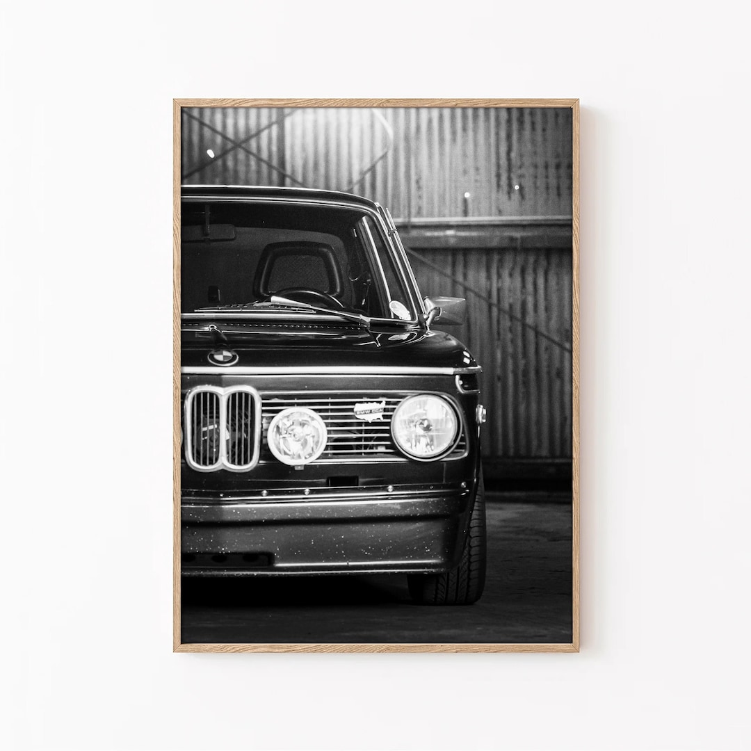 Vintage BMW Car Poster, BMW Car Wall Art, Vintage Car Poster, Car Wall ...