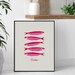 Pink Sardines Print, Retro Sardines Print, Retro Kitchen Decor, Pink ...