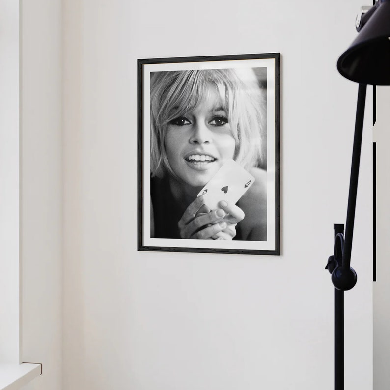 Brigitte Bardot Poster, Playing Card Poster, Brigitte Bardot Print ...