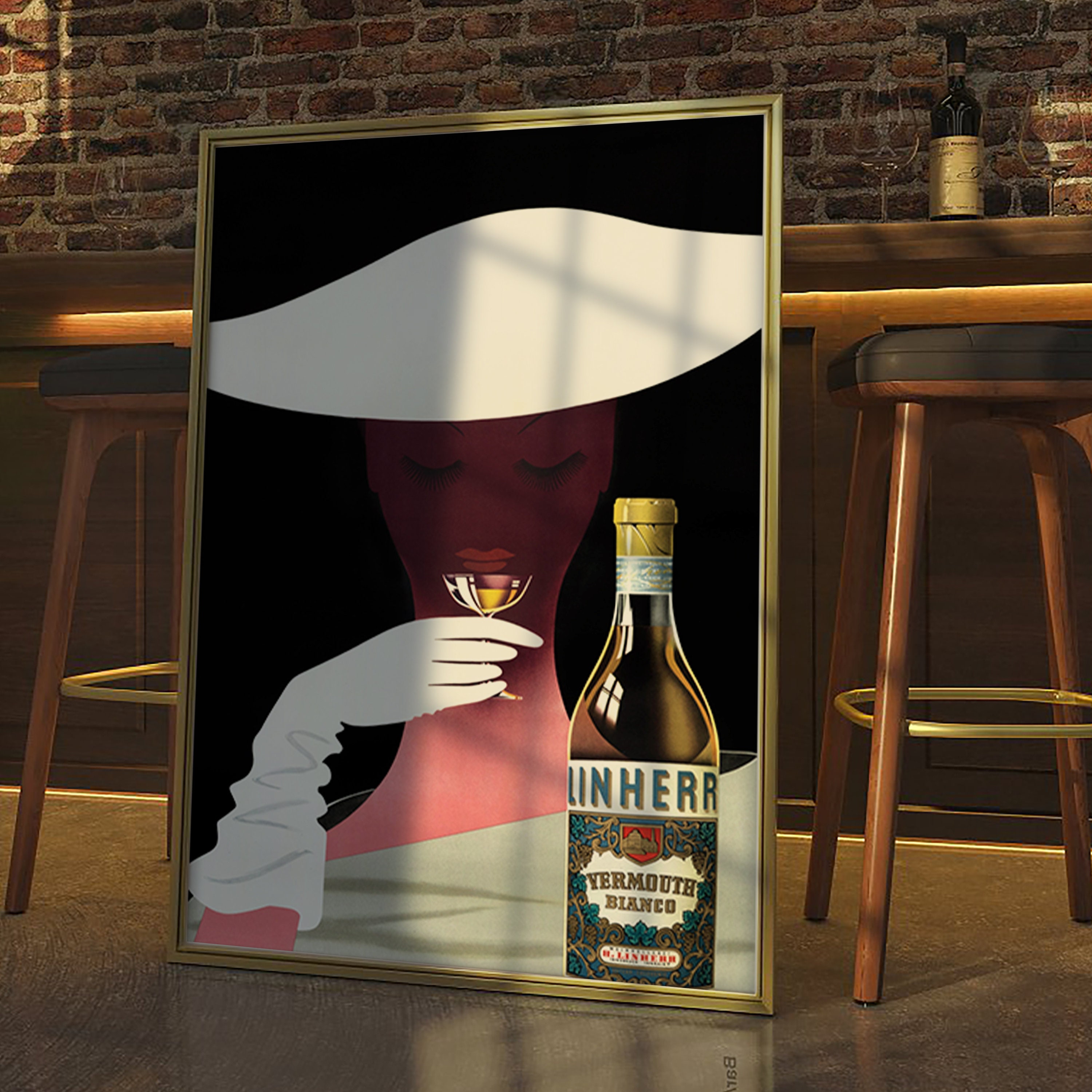 Vintage Alcohol Poster Retro Alcohol Print Vermouth Poster - Etsy