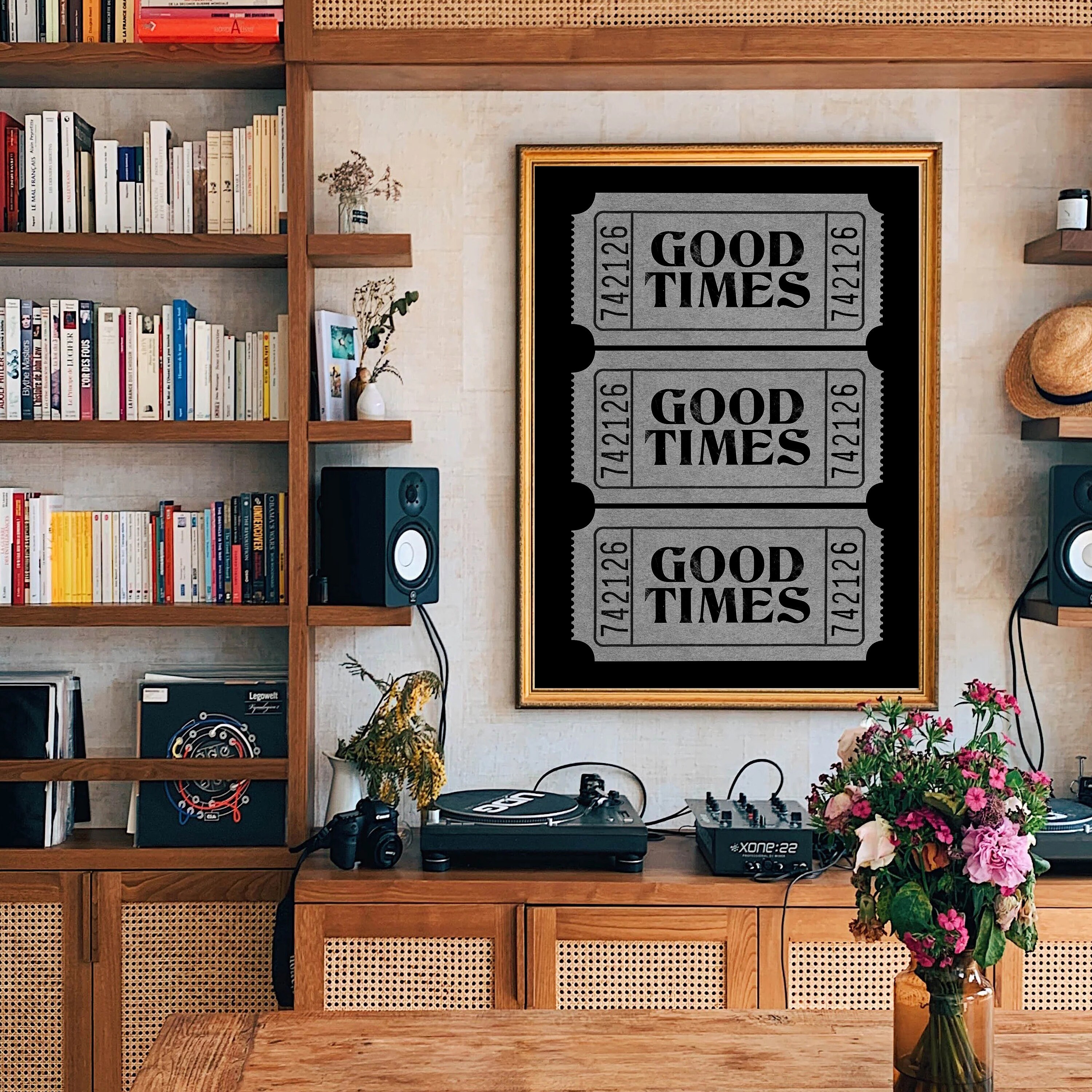 Good Times Ticket Poster: Retro Bar Cart Decor (digital Download) - Etsy