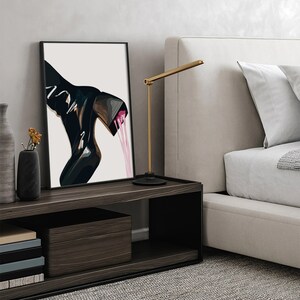 Retro Boots Print, Black Boots Poster, Vogue Boots Poster, Chew Gum ...