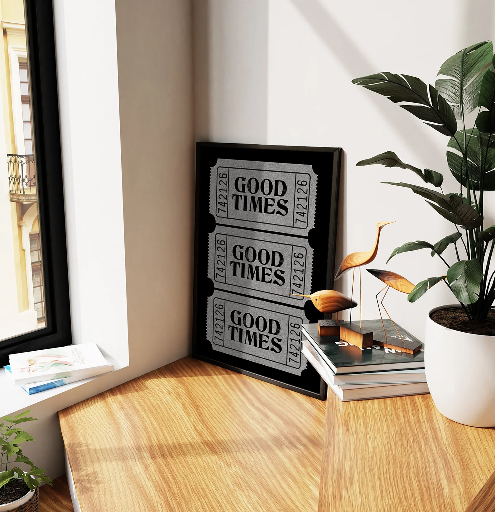 Good Times Ticket Poster: Retro Bar Cart Decor (digital Download) - Etsy
